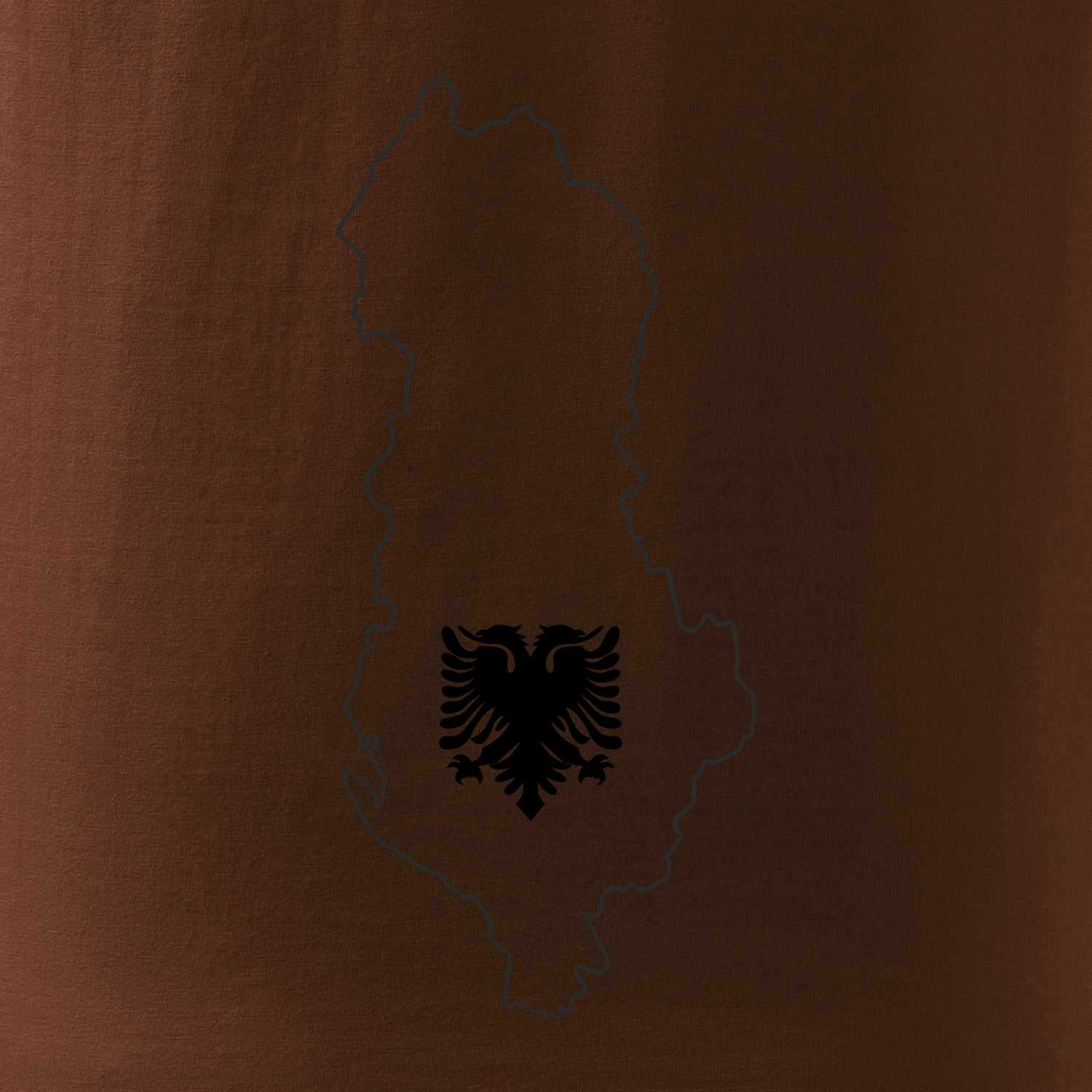 Albánsko obrys mapa - Klasické pánske tričko | Myshirt.sk