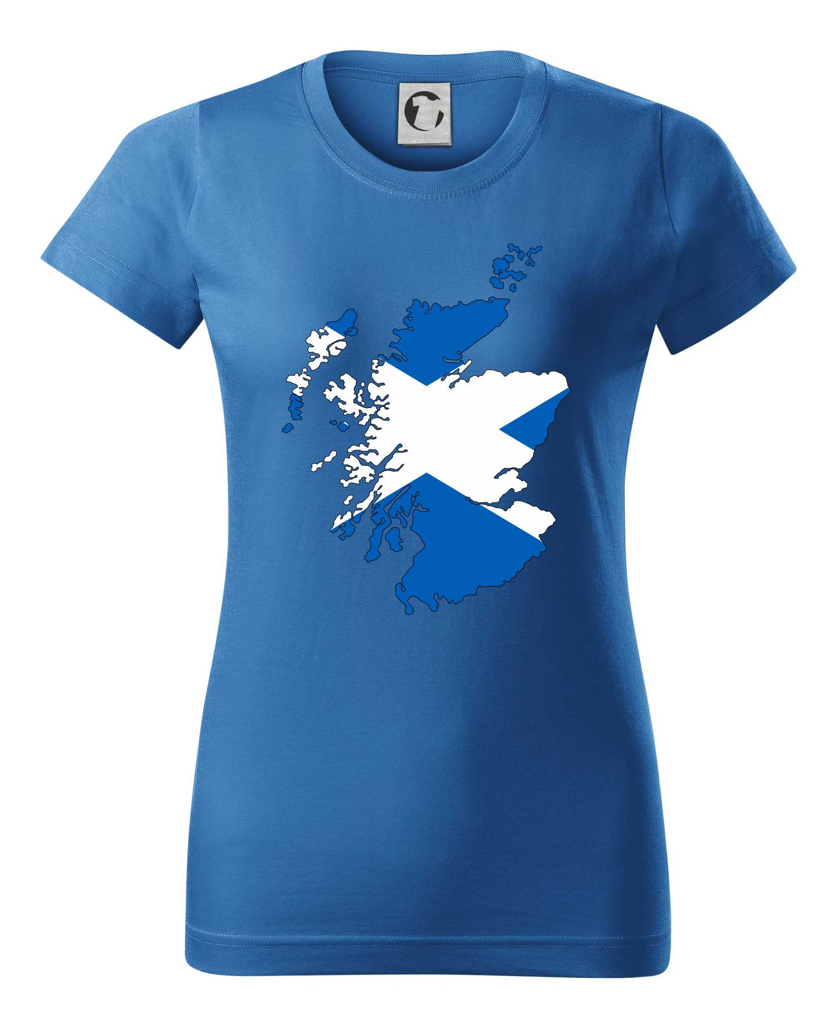Skotsko mapa - Dámske tričko basic - ľahko voľnejšie a dlhšie | Myshirt.sk